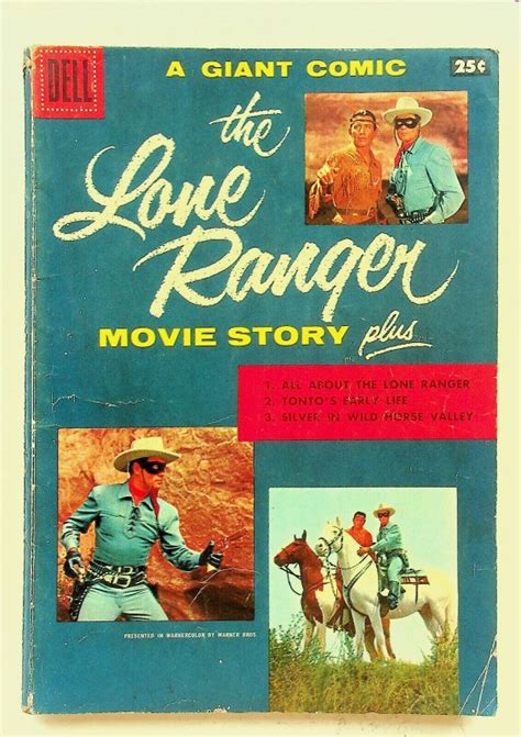 Lone Ranger Movie Story 1956 Dell Giant Comic Good Comic Books