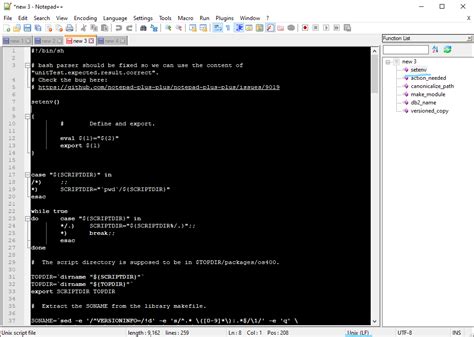 Function List Bash Parser Parse Wrongly If Files Eol Is Unix · Issue