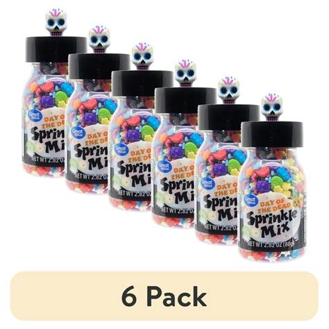 6 Pack Great Value Day Of The Dead Sprinkle Mix 282 Oz