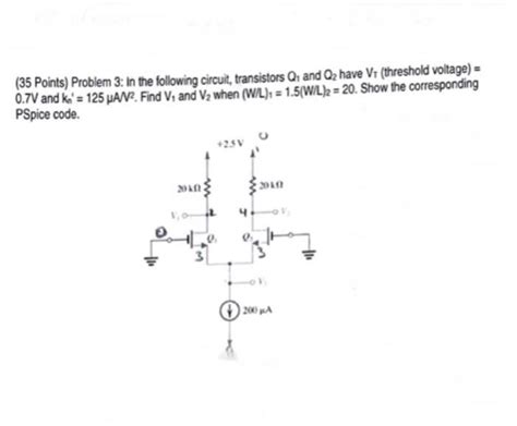 Solved 35 Points Problem 3 In The Following Circuit