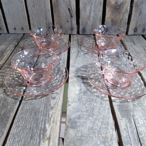 20 Vintage Style Pink Glass Goblet Party Glasses Pink Cups Etsy