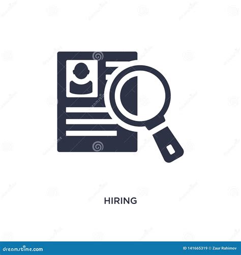 Hiring Icon Isolated On White Background Human Resources Concept