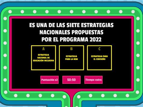 Plan De Estudio 2022 Gameshow Quiz