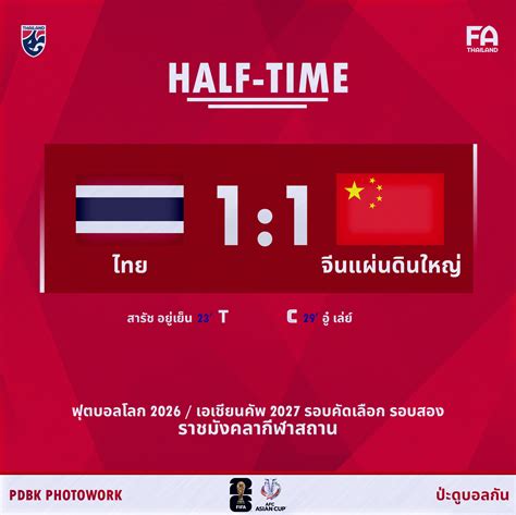 ป่ะดูบอลกัน จบครึ่งแรก ติดธงไทยคัดบอลโลก 🇹🇭