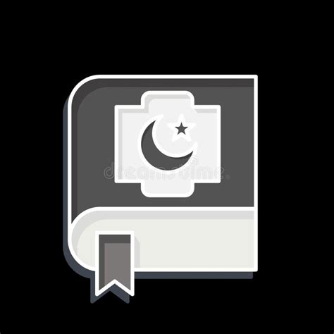 Icon Quran Related To Ramadan Symbol Glossy Style Simple Design