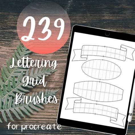 239 Lettering Grids Procreate Brushes Includes Letter Etsy