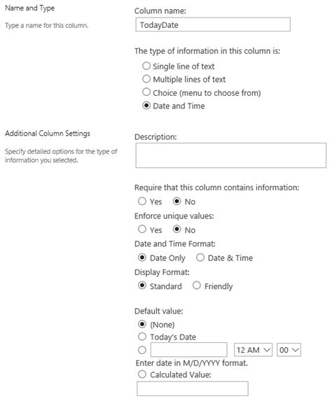 use microsoft flow to create a today column for use in sharepoint