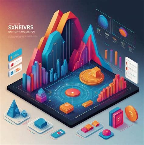 Isometric Uiux Data Illustration Premium Ai Generated Image