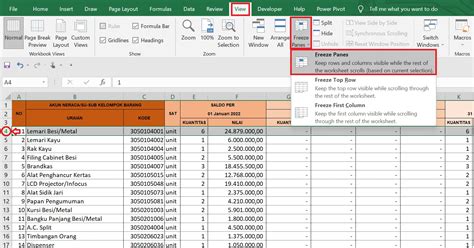 5 Cara Membekukan Baris Dan Kolom Di Excel