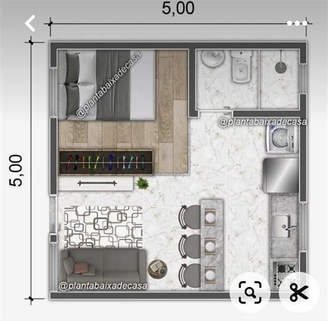 Planta Baixa Kitnet Artofit