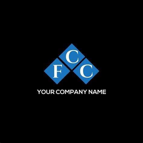 Fcc Letter Logo Design On Black Background Fcc Creative Initials