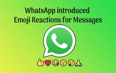 Whatsapp Update Emoji Reactions Infotechtamil