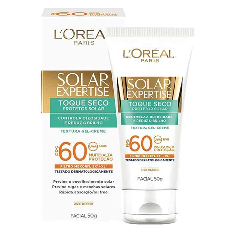 Protetor Solar Loréal Paris Solar Expertise Facial Toque Seco Fps 60