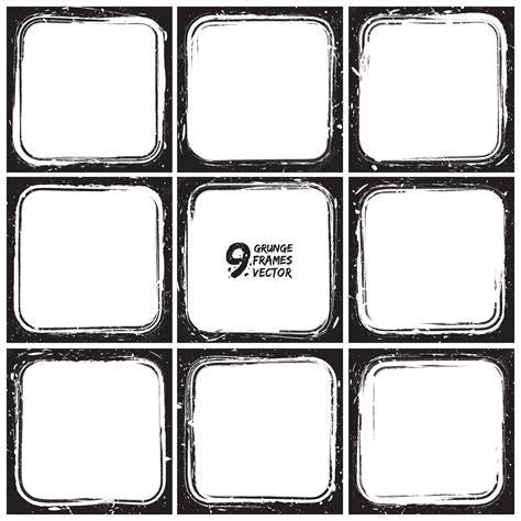 Premium Vector Grunge Frames Vector Set