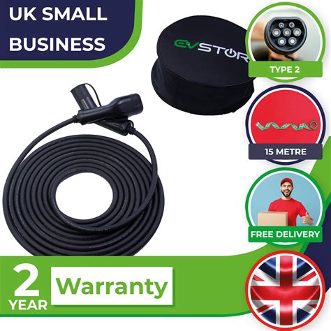 15 Metre Type 2 Ev Charging Cables From £191