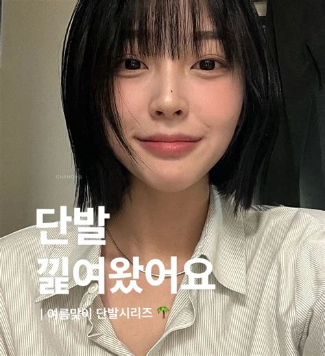 차홍아르더 청담점 장서아 단발 중단발 레이어드펌 중단발은 요렇게 🚗 부담스럽지 않게 가벼운 중단발 레이어드 윈드펌과
