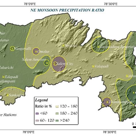 Spatial Distribution Of Sw Monsoon Precipitation Ratio Download