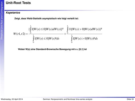 Ppt Threshold Unit Root Modelle Und Kointegration Powerpoint Presentation Id657618