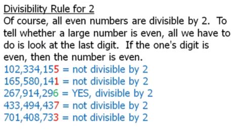 Divisibility Rules Flashcards Quizlet