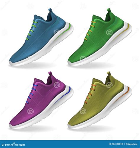 Sneaker Shoe Fashion Realistic Vector Stock Vector Illustration Of