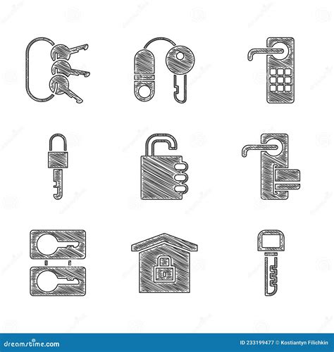 Set Safe Combination Lock House Under Protection Key Digital Door Casting Keys Locked And