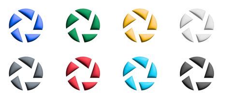 Aperture Icon Set Colored Symbols Graphic Elements 16617461 Png