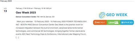 geospatial geoweek power technology inc