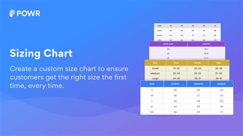 Powr Size Chart Sizing Guide Powr Product Size Chart Sizing Guide
