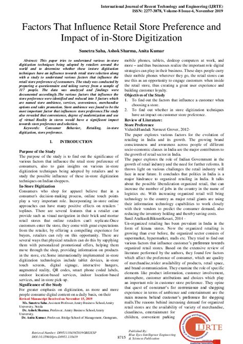 Pdf Factors That Influence Retail Store Preference And Impact Of In