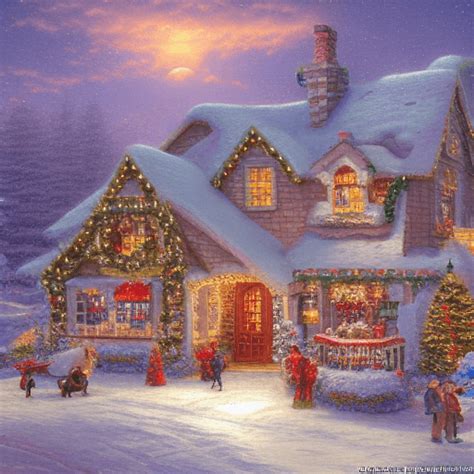 Graphisme Haute Définition Thomas Kinkade Christmas Village · Creative