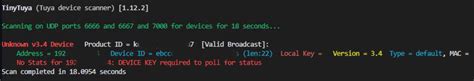 Connection Problem Scan Finds But Does Not Connect Issue Jasonacox Tinytuya GitHub
