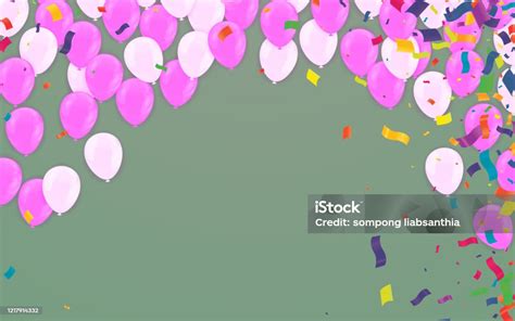 색상 광택 헬륨 풍선 배경의 그룹입니다 생일을 위한 풍선 세트 벡터 일러스트레이션 Eps 10 개체 그룹에 대한 스톡 벡터 아트