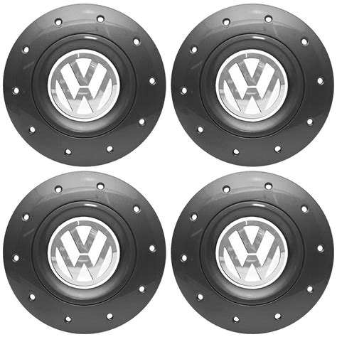 Kit Calota Centro Roda Ferro Vw Aro 14 15 Amarok Grafite B1 R 84 39