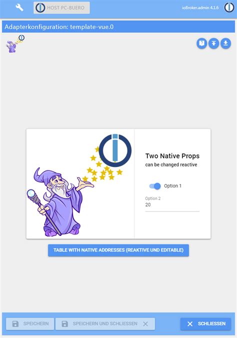 Adapter Template Mit Vuejs Und Quasar