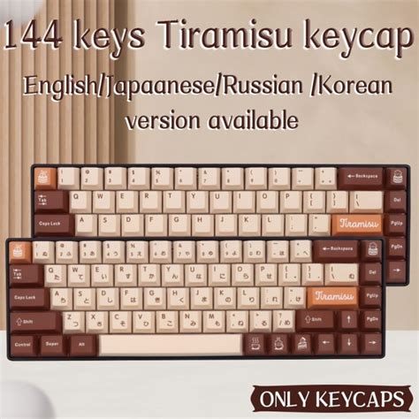 Gmk Tiramisu Brown Key Caps Pbt Cherry Profile Keycap For 61 64 Rk68 84