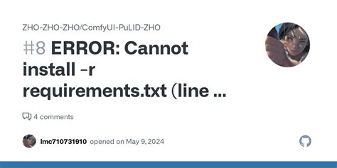 ERROR Cannot Install R Requirements Txt Line 3 Because These