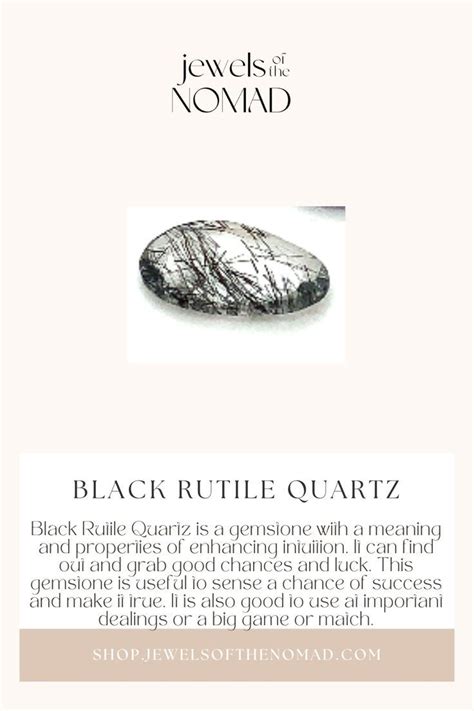 Black Rutile Quartz Enhance Intuition And Luck