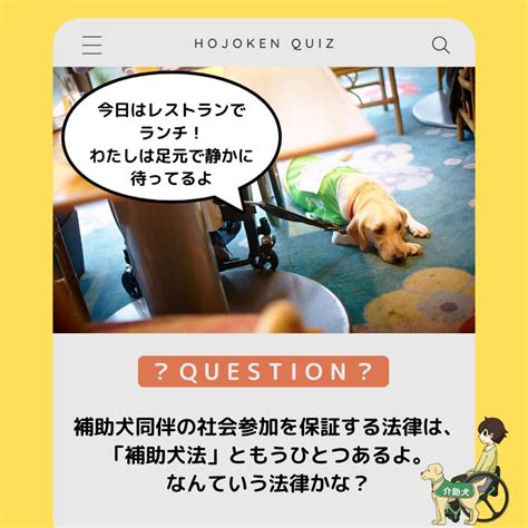 「補助犬クイズ43」に挑戦！ 介助犬エクラのブログ