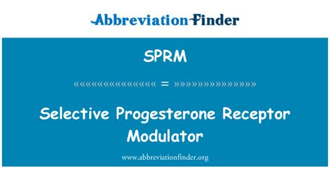 Sprm Steht Für Selektive Progesteron Rezeptor Modulator Selective