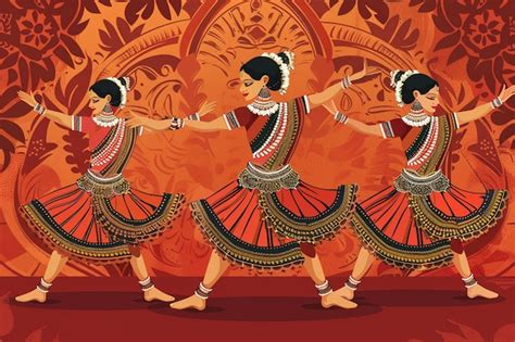 Premium Photo Traditional Odissi Dancers Performing Classical Dance