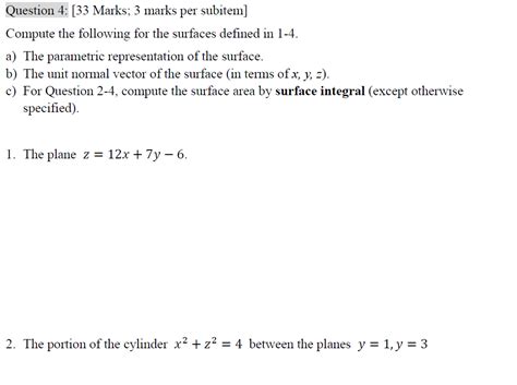 Solved Question 4 33 ﻿marks 3 ﻿marks Per Subitem Compute
