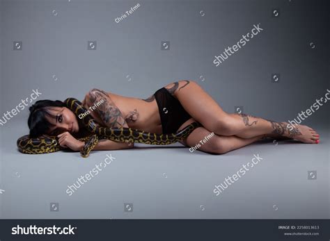 Woman Anaconda Over Royalty Free Licensable Stock Photos Shutterstock