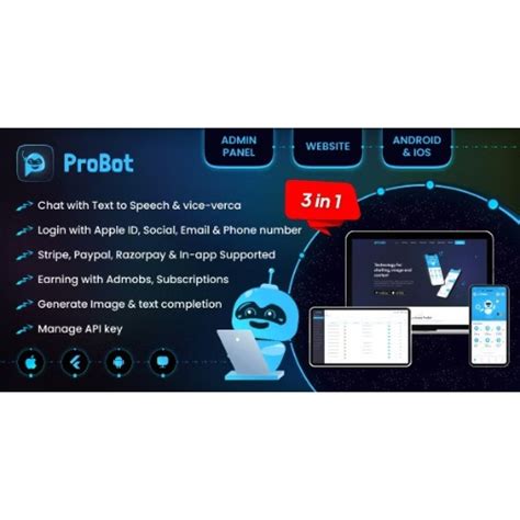 ProBot AI ChatGPT Admob Subscription InApp Open AI Chat