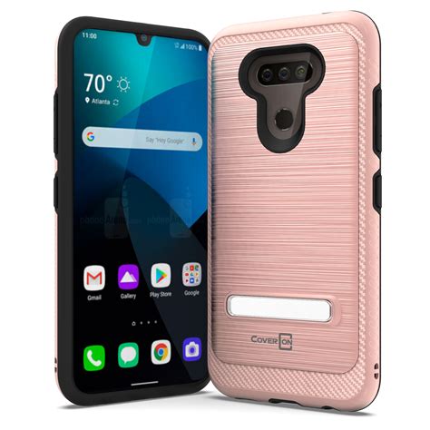 Coveron For Lg Harmony Xpression Plus Premier Pro Plus Case Slim Metal Kickstand Rugged