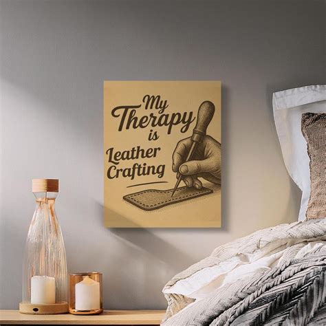 Leather Crafting Therapy Digital Art Handmade Hobby T Leatherwork