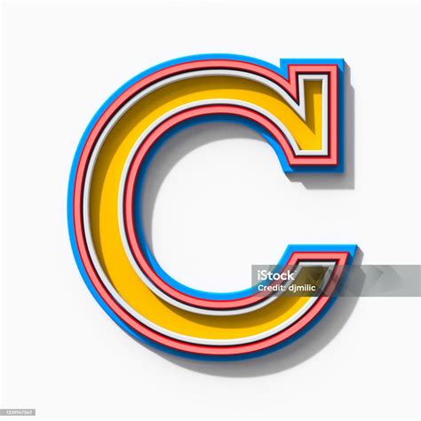 슬래브 세리프 다채로운 윤곽 글꼴 그림자 편지 C 3d 3차원 형태에 대한 스톡 사진 및 기타 이미지 3차원 형태 세리프체 알파벳 Istock