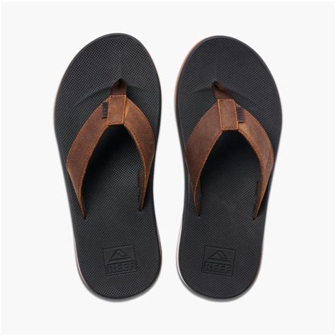 Reef Men Leather Fanning Low Dark Brown Reef Canada
