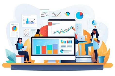 Premium AI Image Seo Analytics Team Concept Illustration