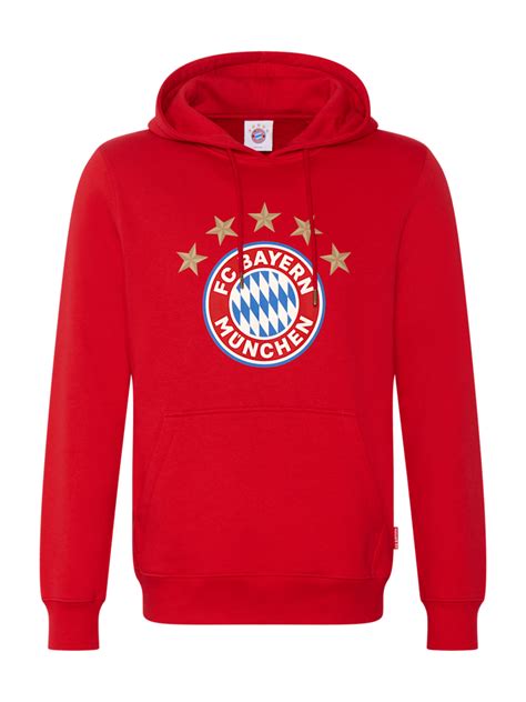 Men Hoodie With Logo Red Official Fc Bayern Munich Store