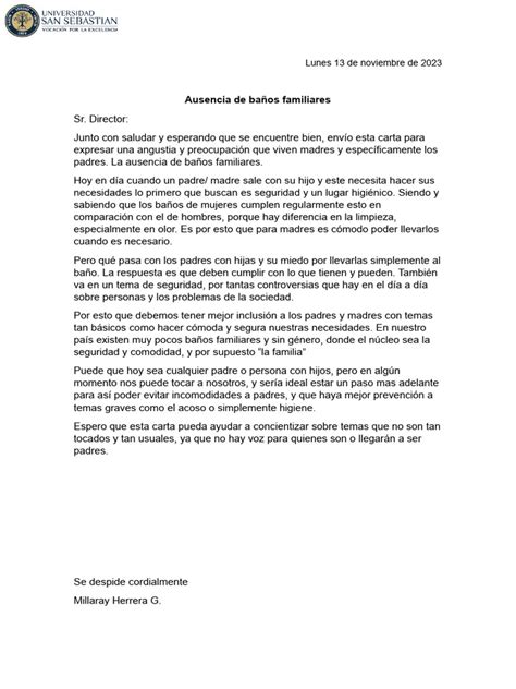 Carta Al Director Pdf